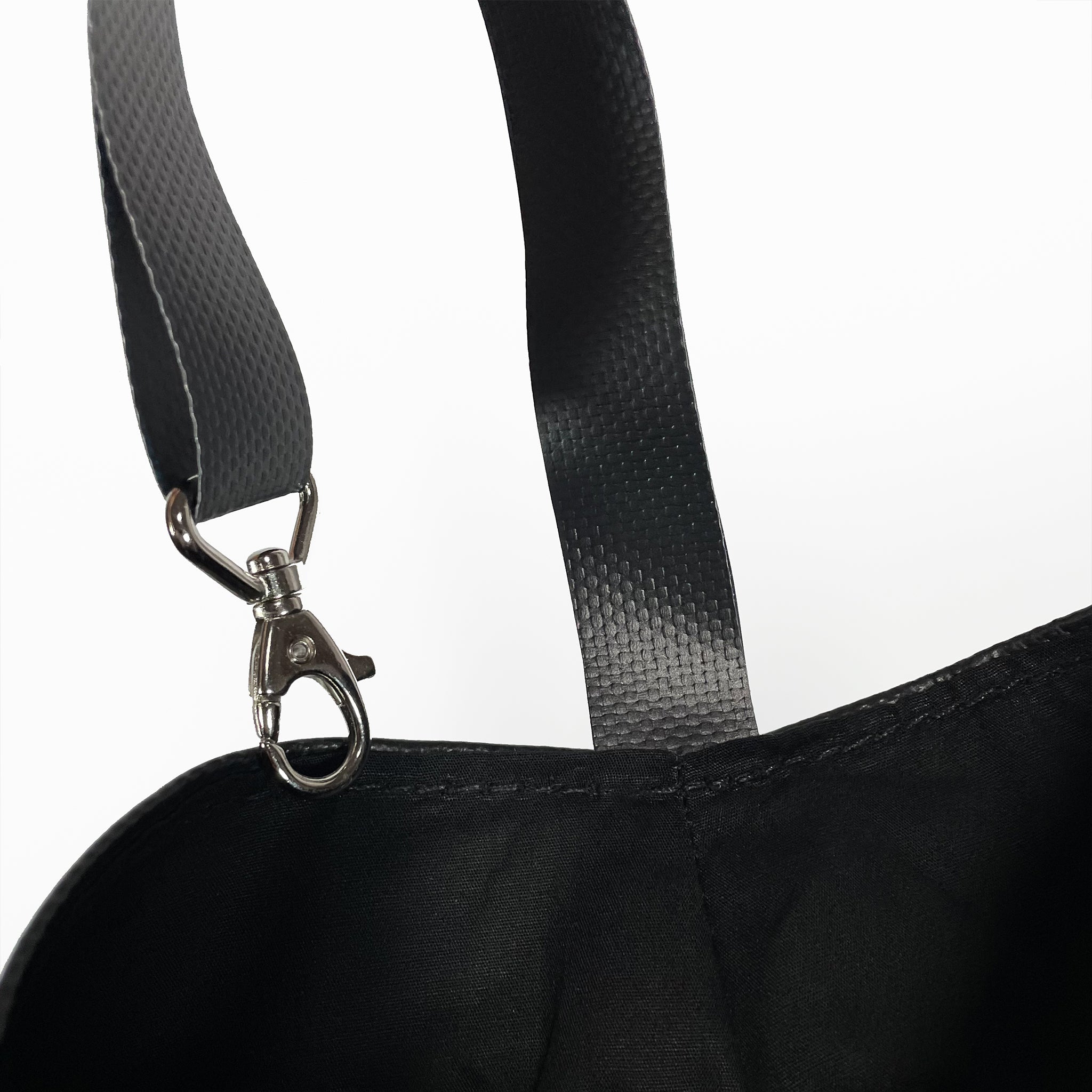 Black Vinyl Crossbody Bag - LIFE BAG – Quiet Ander